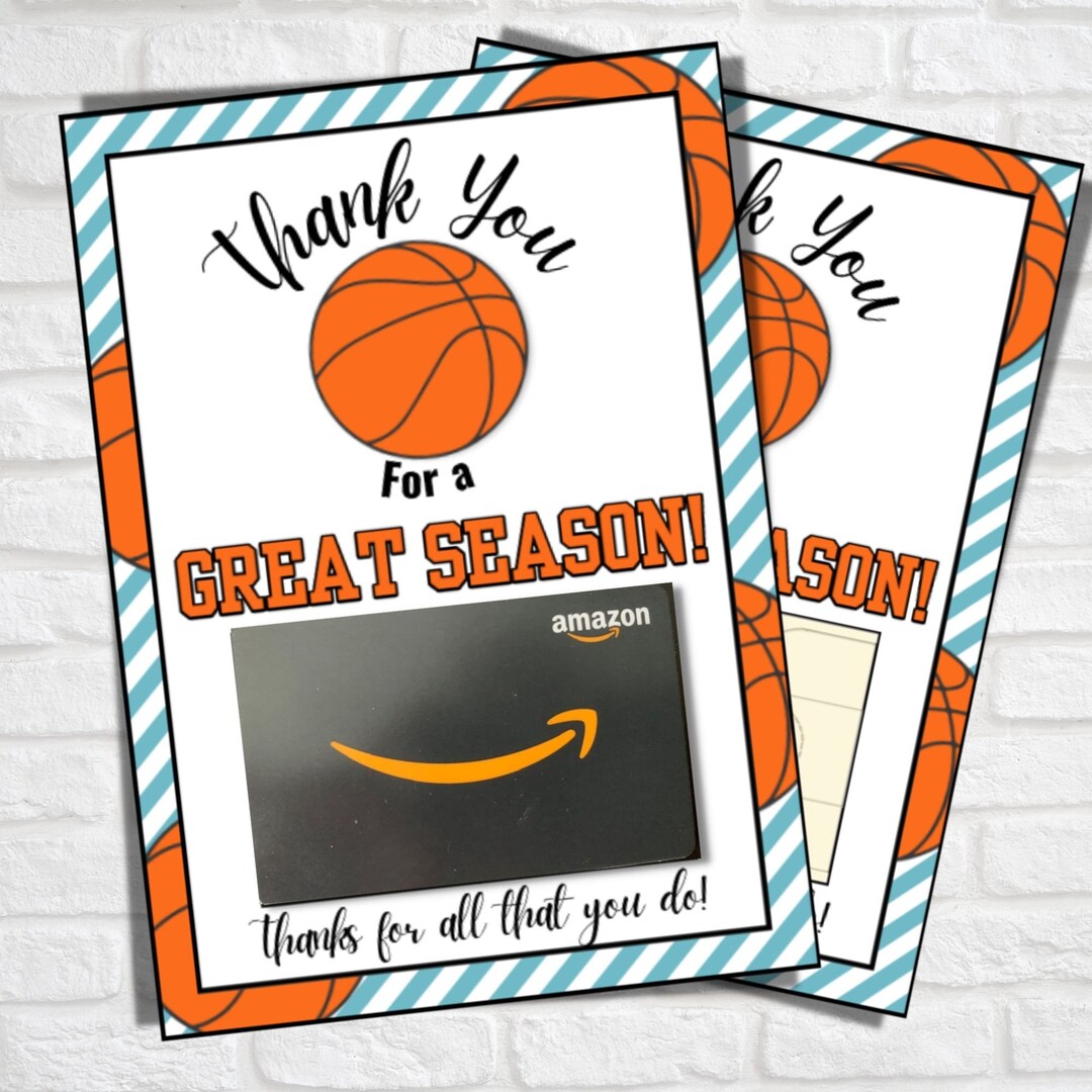 Basketball Coach Thank You Card, Coach Gift Card Holder, Coach ...