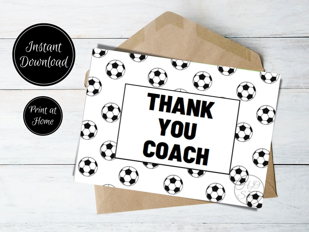 Soccer Thank You Coach Soccer Coach Gift Coach Appreciation - Etsy