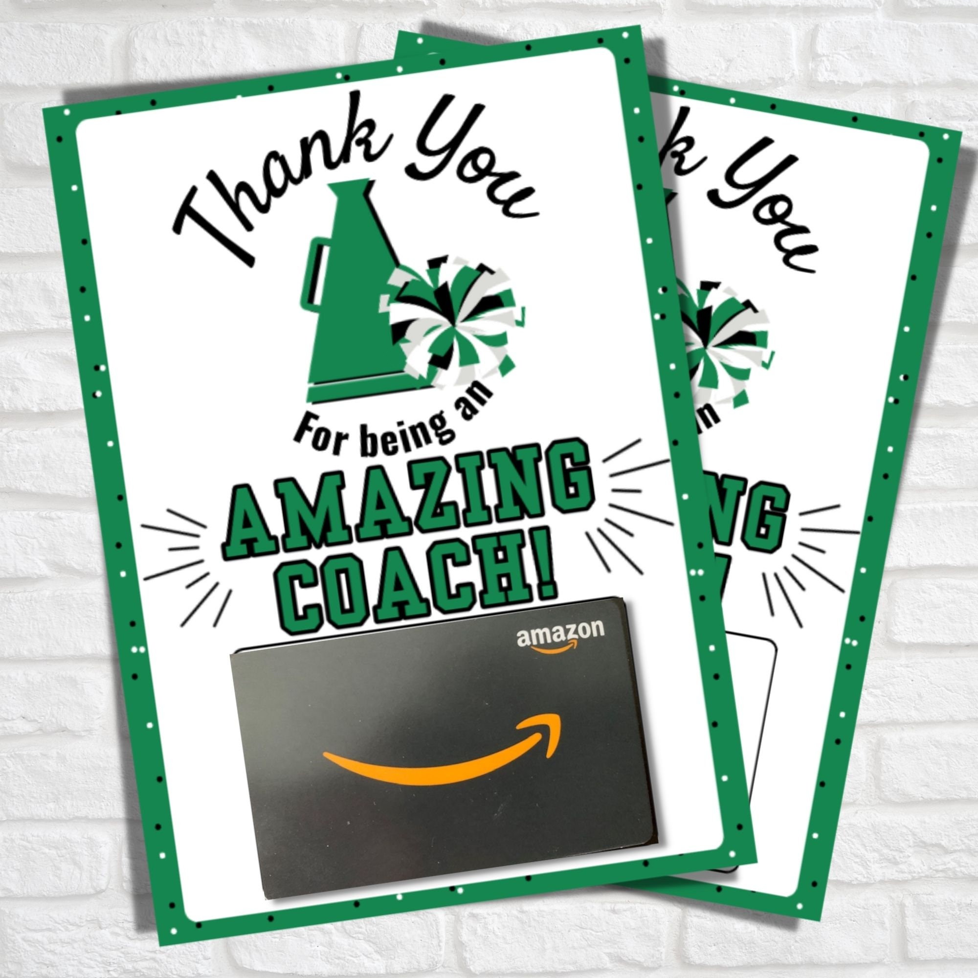 Cheer Coach Thank You Card Gift Card Holder Coach - Etsy