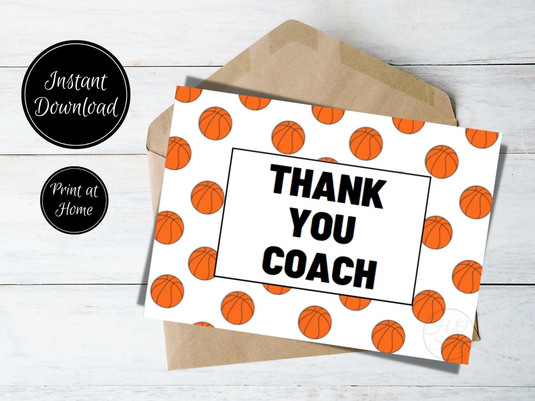 Basketball Thank You Coach, Basketball Coach Gift, Coach Appreciation ...