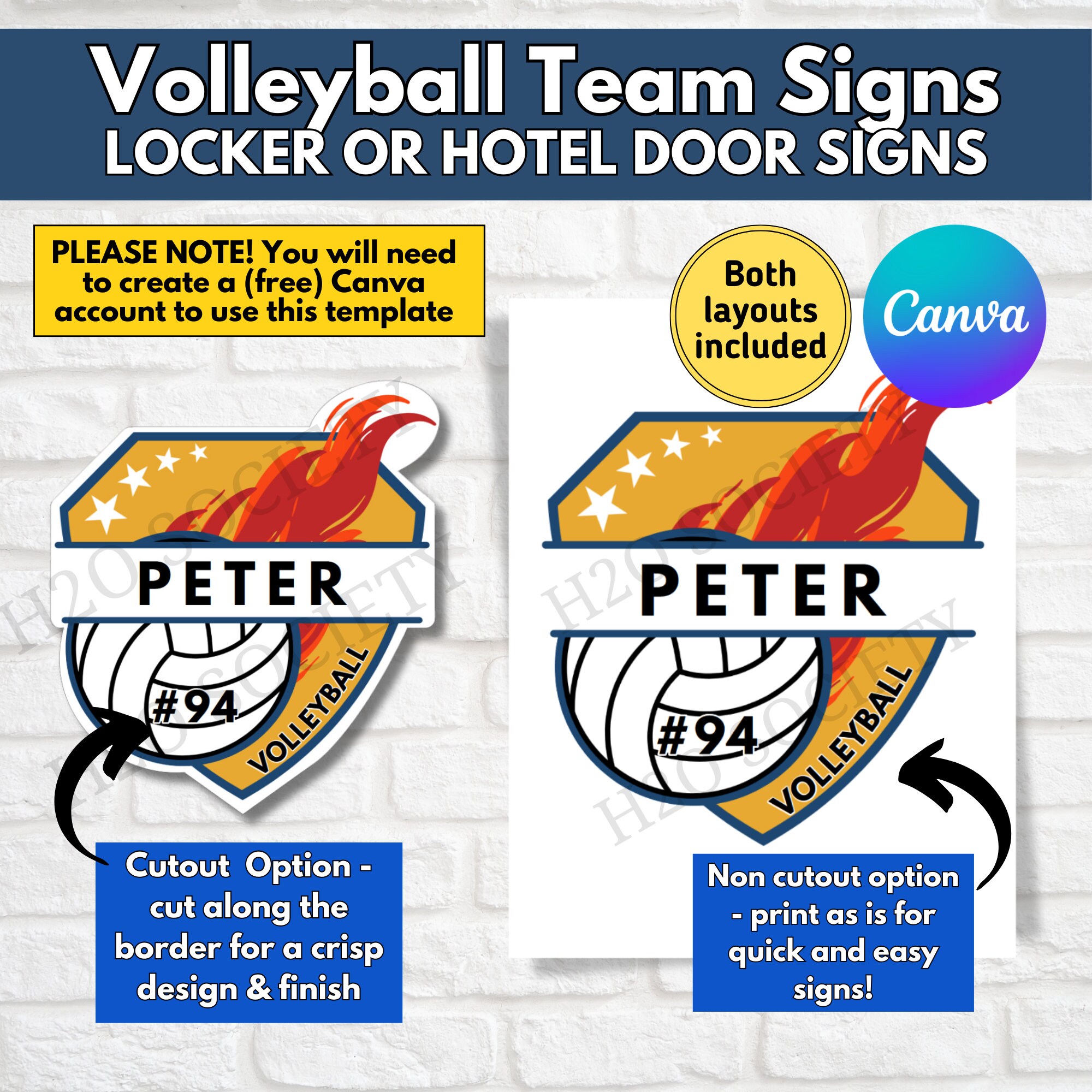Volleyball Locker Decoration, Canva Template, Volleyball Mom, Travel ...