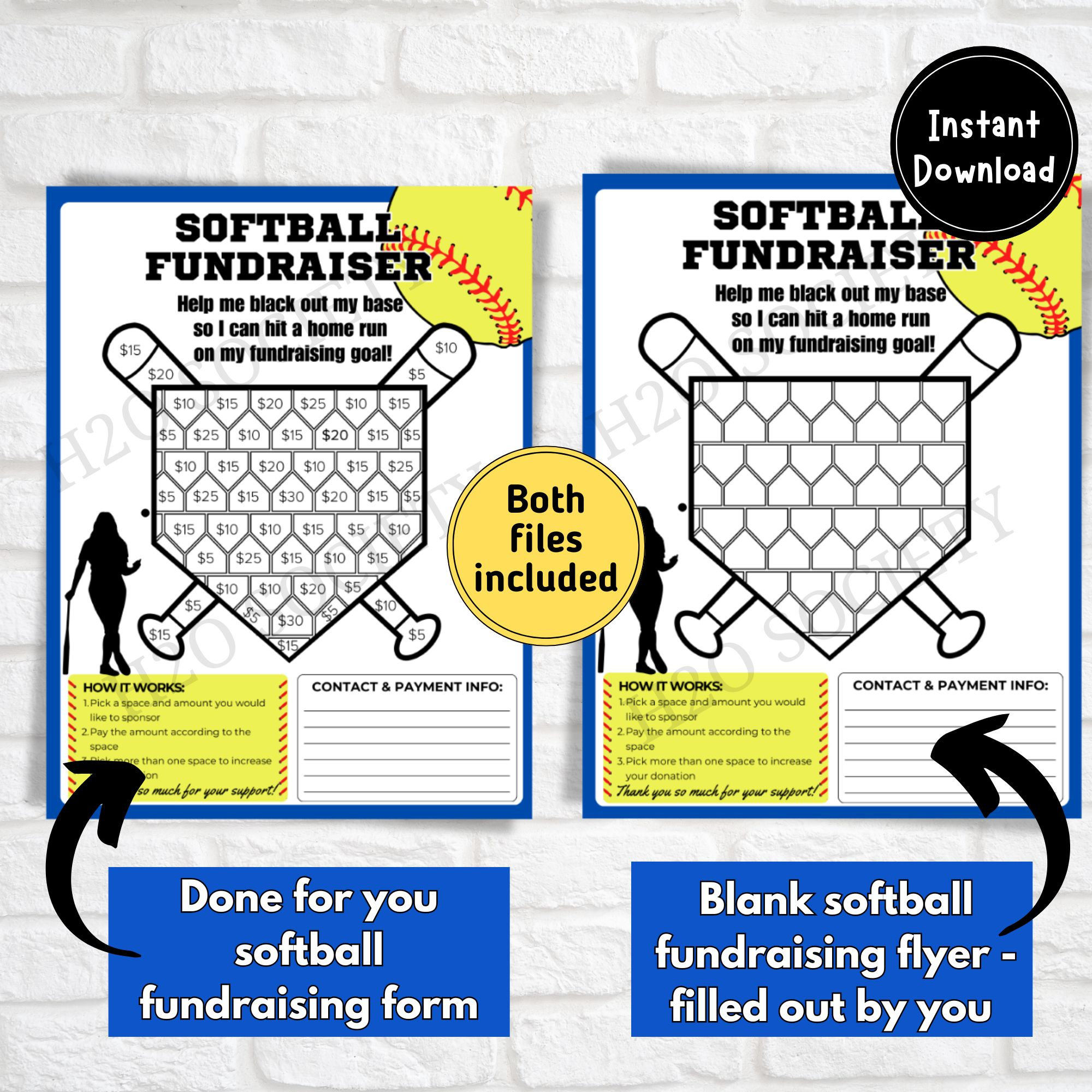 Softball Fundraiser Template, Color My Plate, Fundraiser Flyer, Team ...