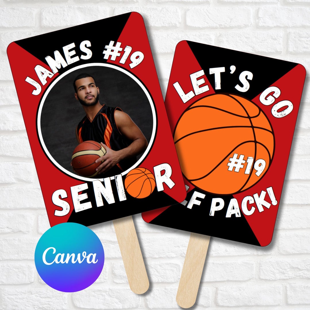 Editable Basketball Poster, Senior Fan, Basketball Gift, Senior Night ...