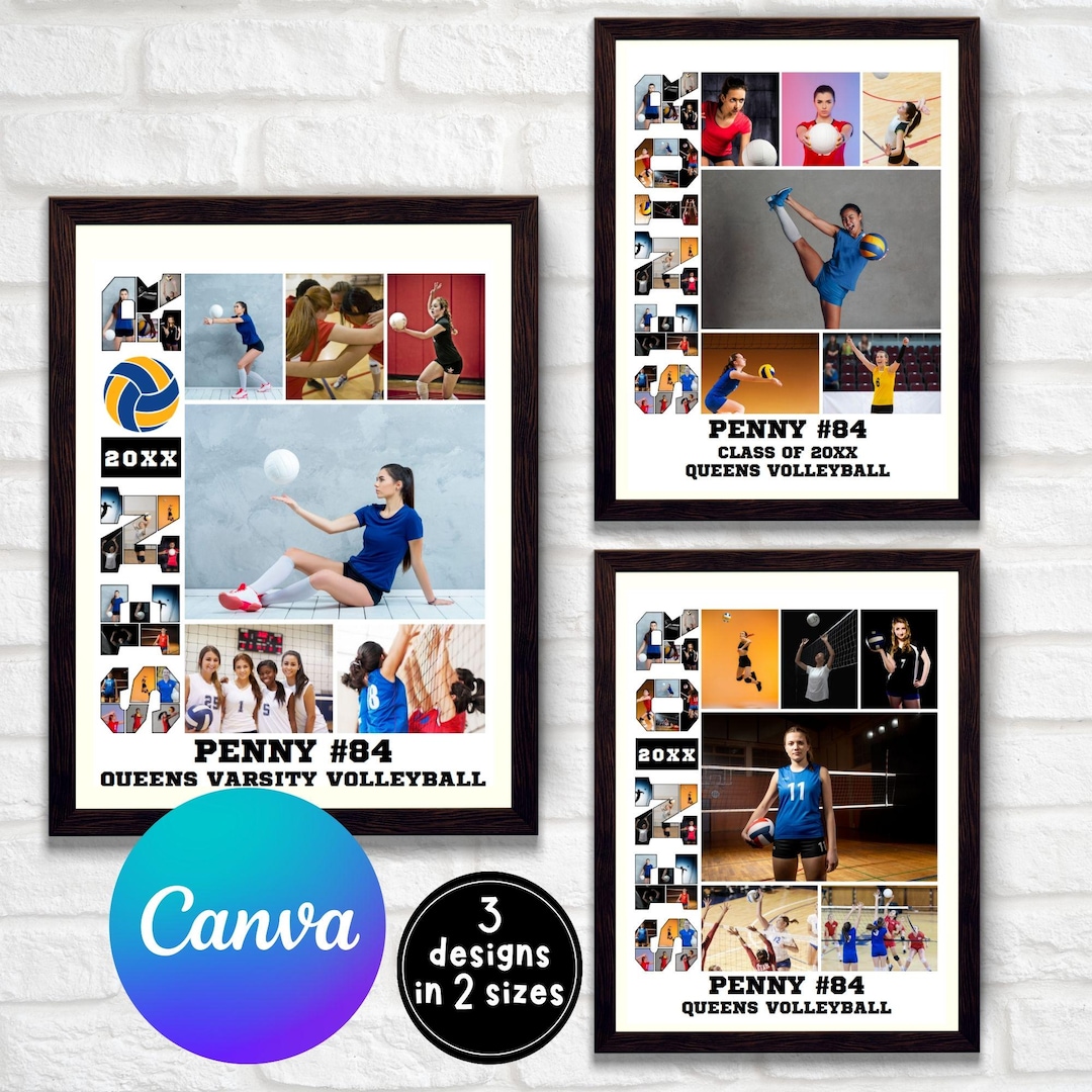 Volleyball Collage, Senior Poster, Senior Night, Graduation Gift ...