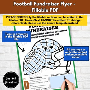 Football Fundraiser Template, Color My Football, Fundraiser Flyer, Team ...