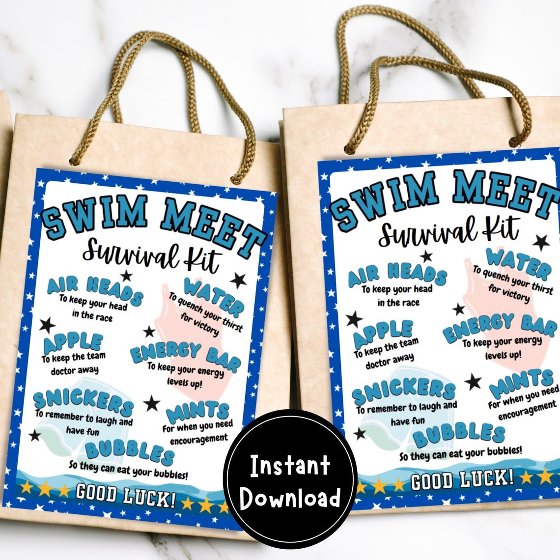Swim Team Survival Kit, Swimmer Gifts, Gift Bag for Swimmers, Swim Camp ...