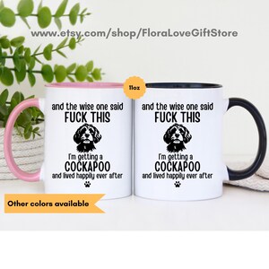 Funny Cockapoo Accent Coffee Mug, 2 Toned 11oz 15oz, Perfect Gift for ...