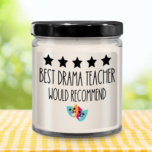 Drama Teacher Gift Candle, Best Drama Teacher Gifts, Thank You Teacher ...