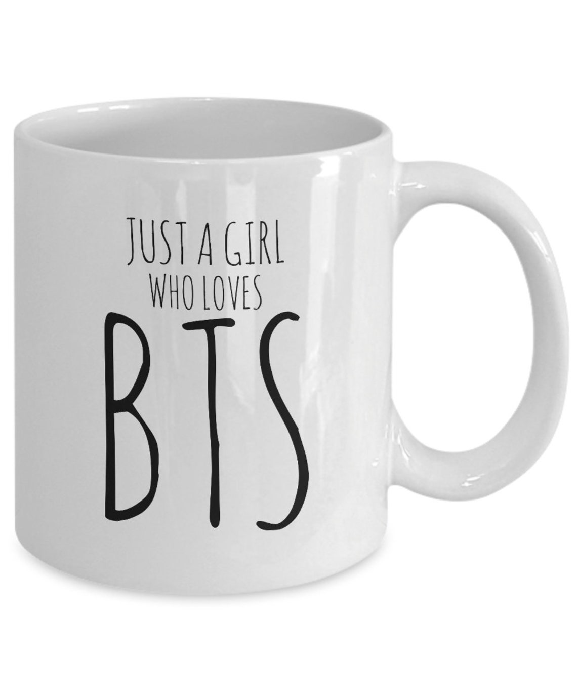 BTS Mug BTS Coffee Cup Just a Girl Who Loves BTS Korean Music - Etsy