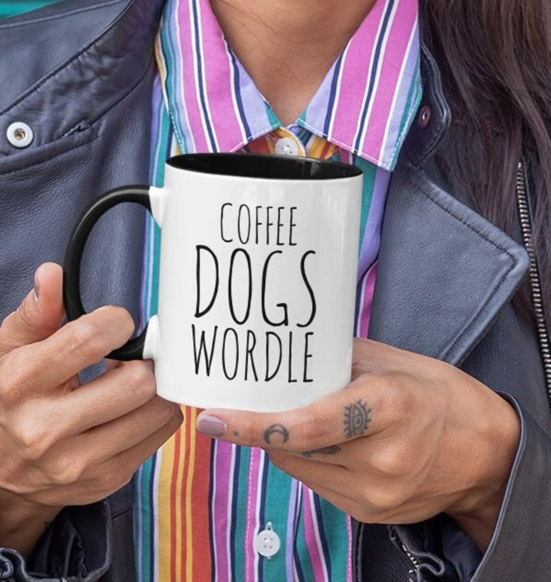 Wordle Puzzle Gift Work Puzzles Coffee Mug Wordle Mug Dogs and Puzzles ...