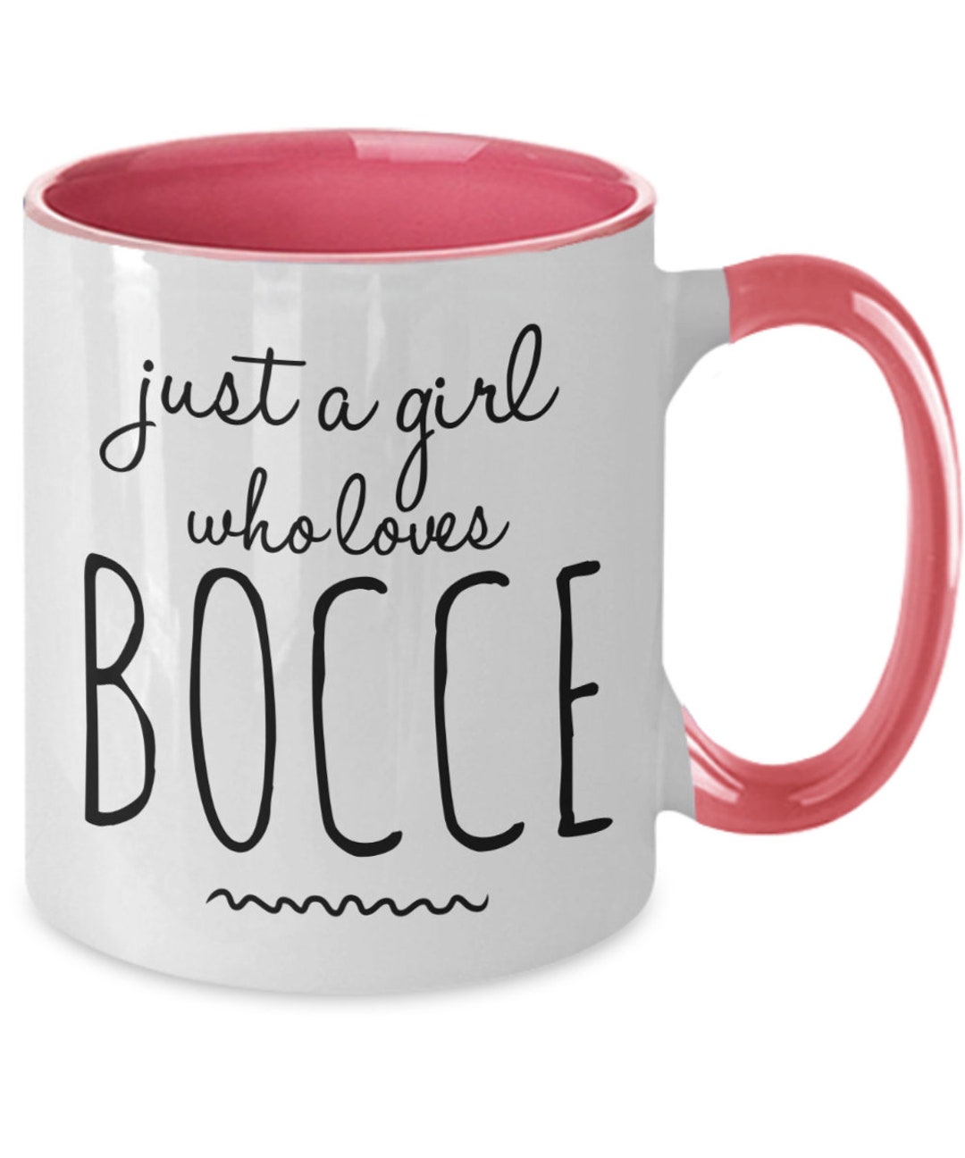 Bocce Player Mug, for Bocce Mug for Her, Girl Who Loves Bocce 2 Tone ...