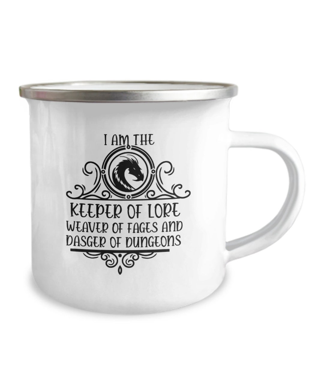 Dungeons and Dragons Gift, DND Camping Mug, Keeper of Lore Gift, Cute ...