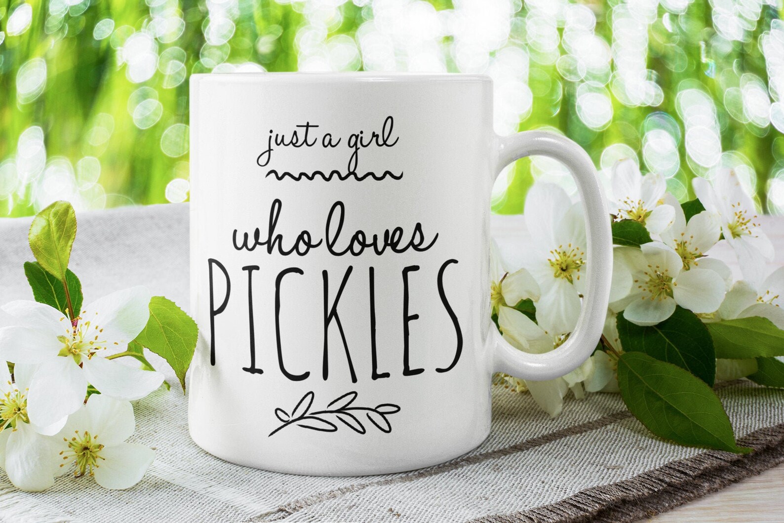 Just a girl who loves pickles mug for pickle loving Birthday | Etsy