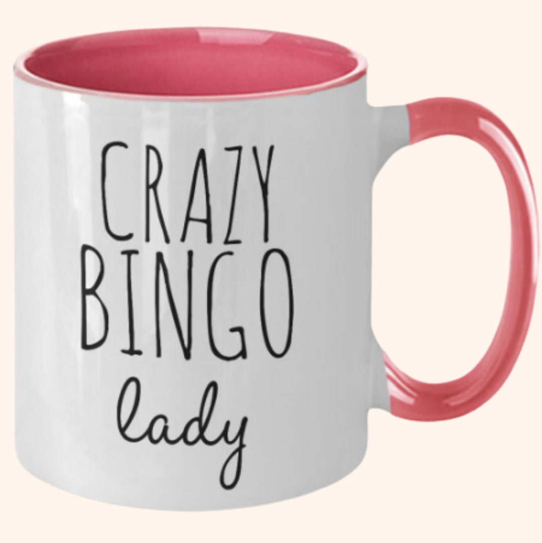 Crazy Bingo Lady Coffee Cup for Bingo Lover Gift Bingo Addict Present ...