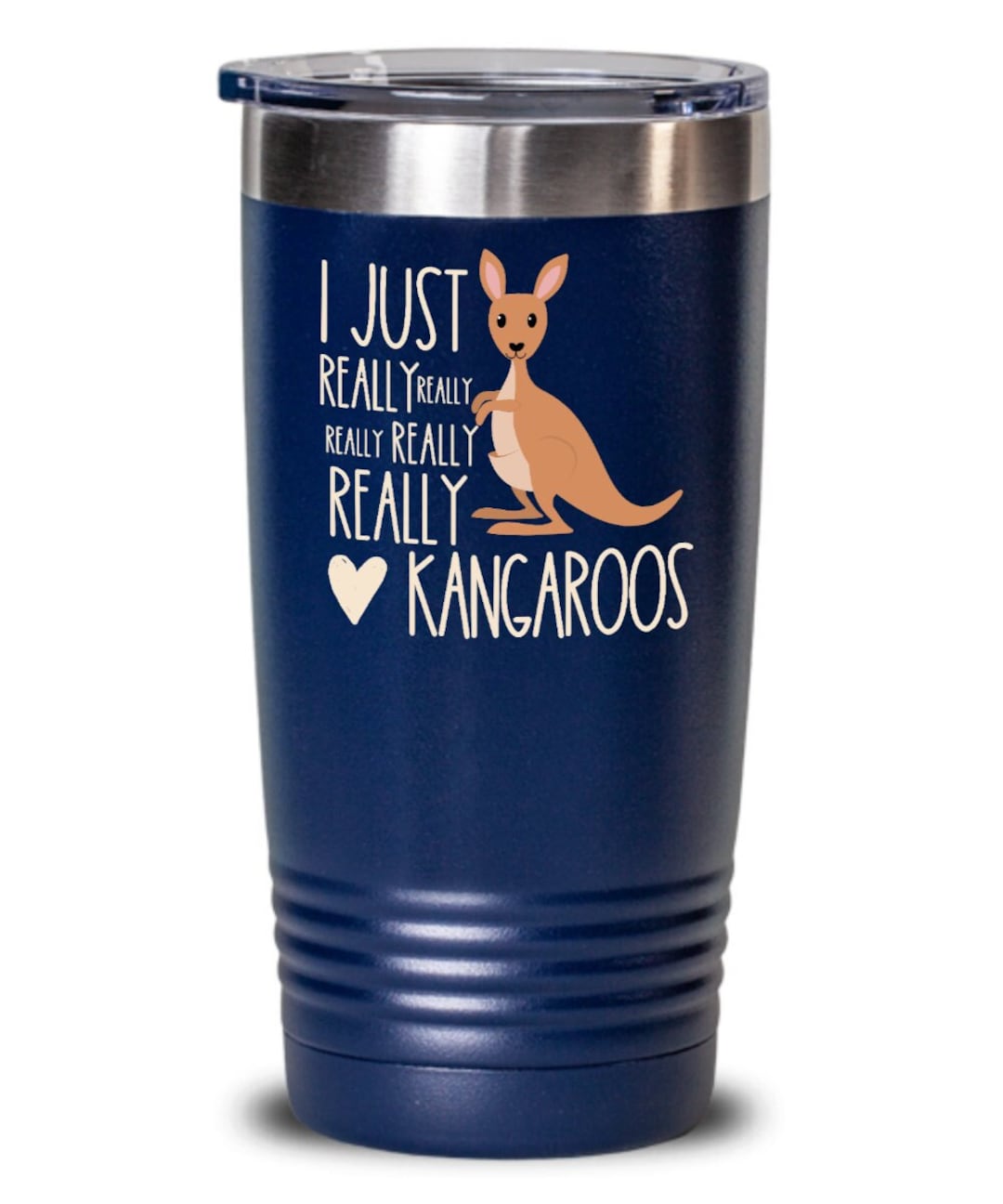 Kangaroo Lover Gift, Kangaroo Present, Insulated Tumbler With Lid, I ...