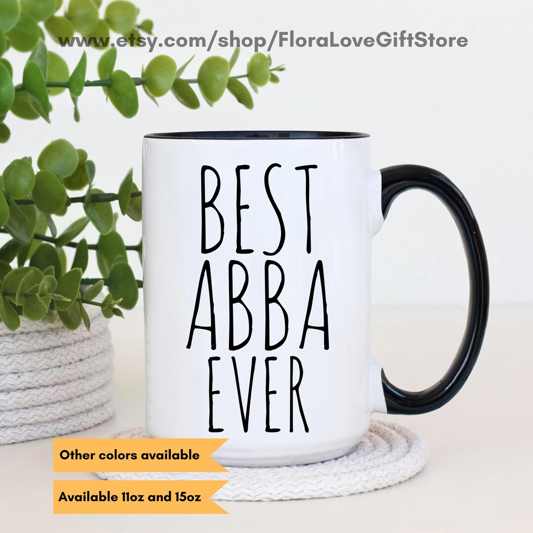 Abba Coffee Cup Best Abba Ever Mug Yiddish Dad Coffee Cup for Jewish ...