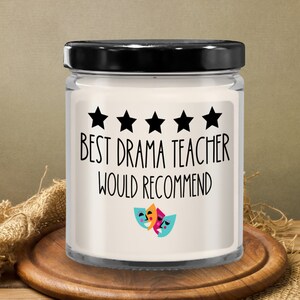 Drama Teacher Gift Candle, Best Drama Teacher Gifts, Thank You Teacher ...