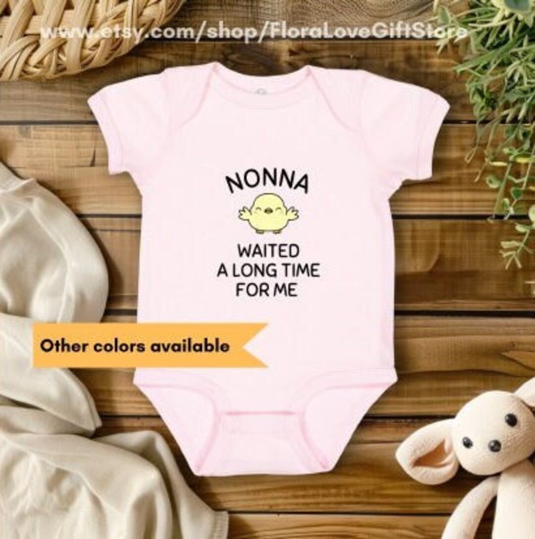 Nonna Baby Gift for First Grandchild Funny Babygro From Nonna Long ...