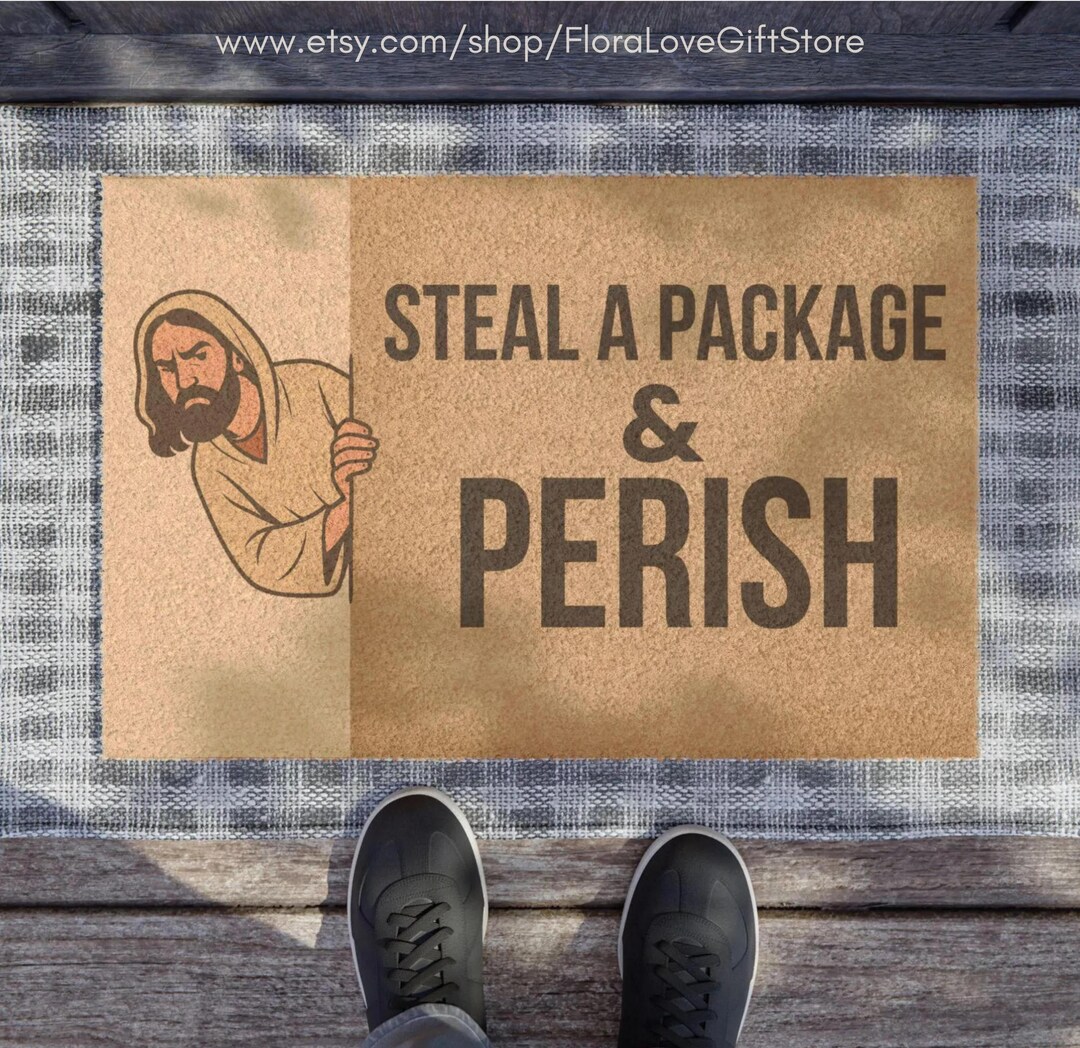 Funny Doormat Welcome Door Mat House Warming Gift Steal a Package ...