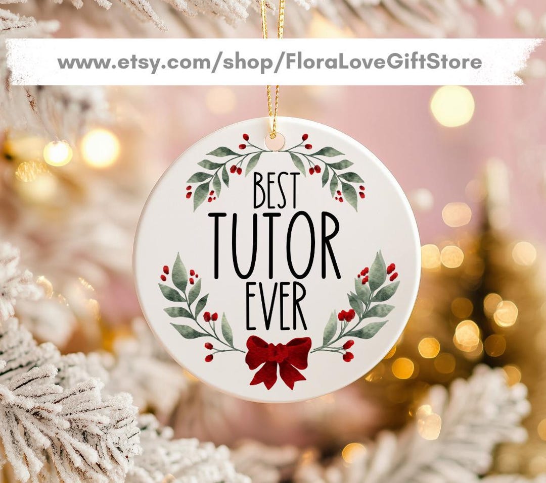 Tutor Christmas Gift for Teacher Hanging Ceramic Ornament for Tutor ...