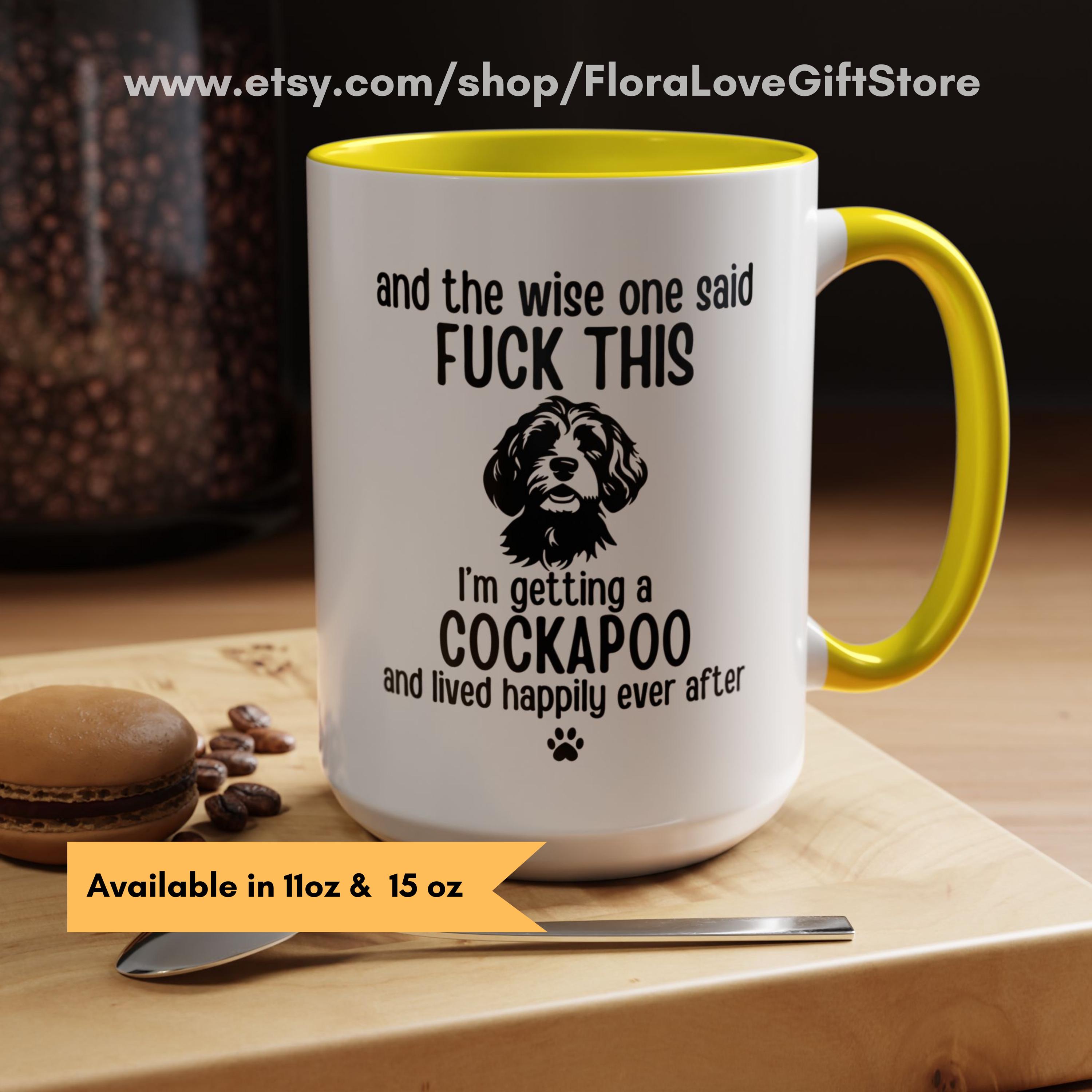 Funny Cockapoo Accent Coffee Mug, 2 Toned 11oz 15oz, Perfect Gift for ...