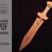 Hydraslayer Xiphos PDF Printable Pattern Cardboard Sword, Recyle DIY ...