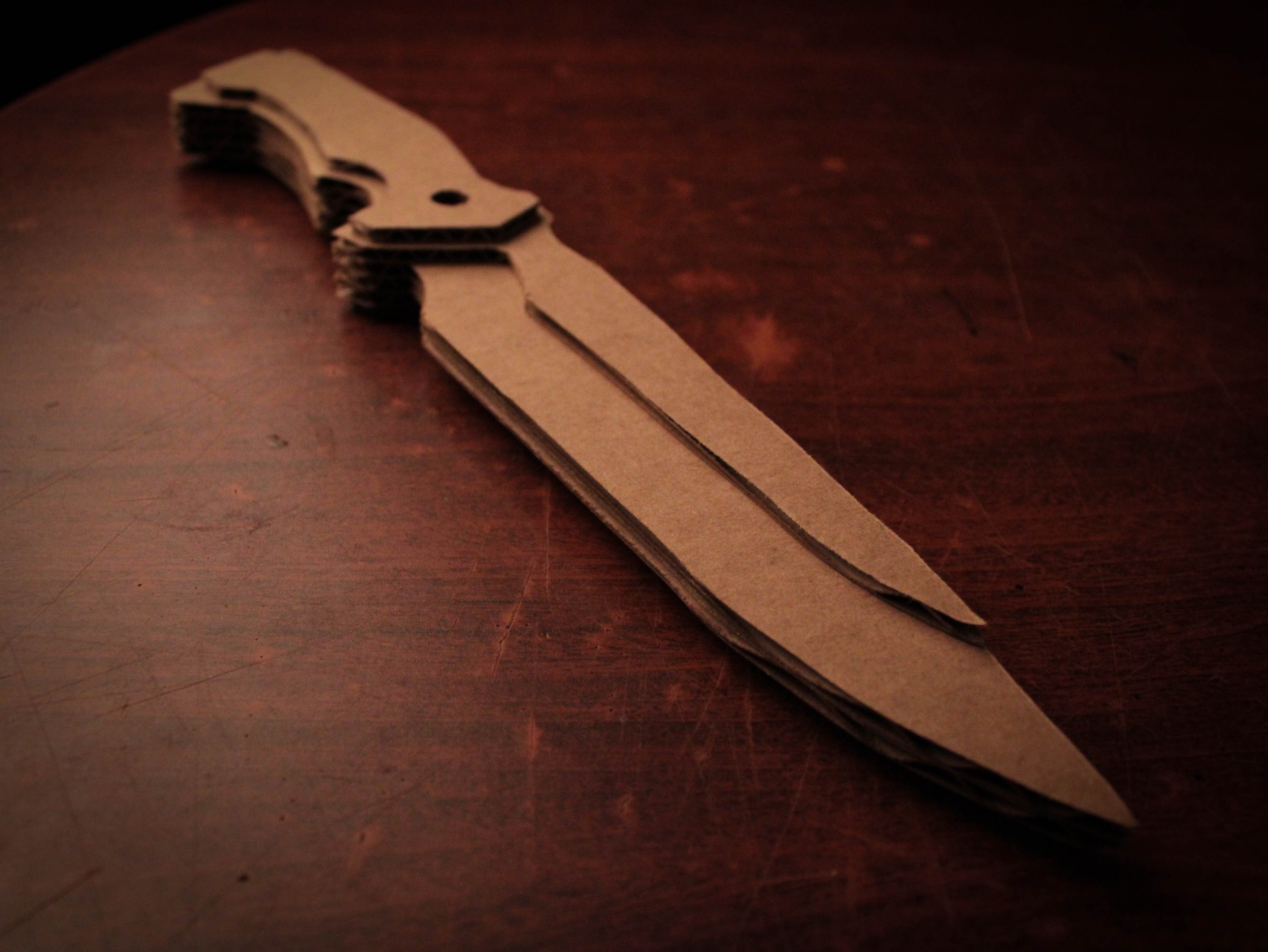 Valortek Knife || PDF Printable Pattern Cardboard Knife, Recyle DIY ...