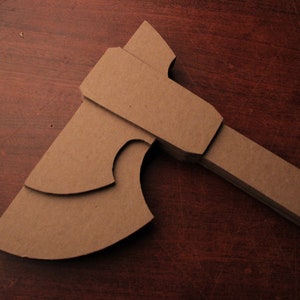 Mountainhead Axe || PDF Printable Pattern Cardboard Axe, Upcycle DIY ...