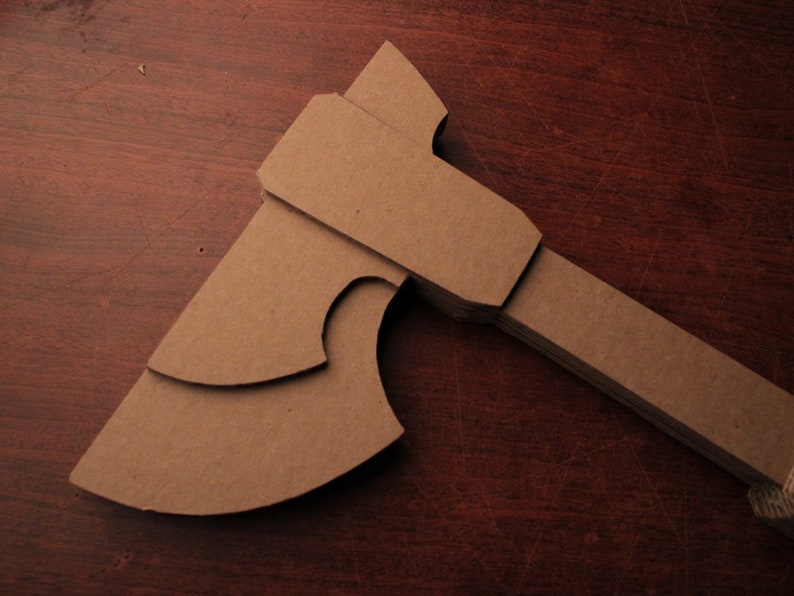 Mountainhead Axe || PDF Printable Pattern Cardboard Axe, Upcycle DIY ...