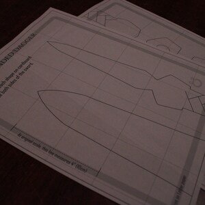Banded Dagger || PDF Printable Pattern Cardboard Sword, Recyle DIY ...