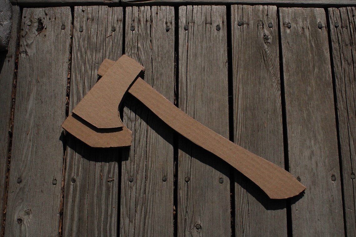 Throwing Hatchet PDF Printable Pattern Cardboard Axe Etsy Throwing Hatchet PDF Printable Pattern Cardboard Axe Etsy