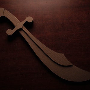 Arabian Knight's Scimitar || PDF Printable Pattern Cardboard Sword ...