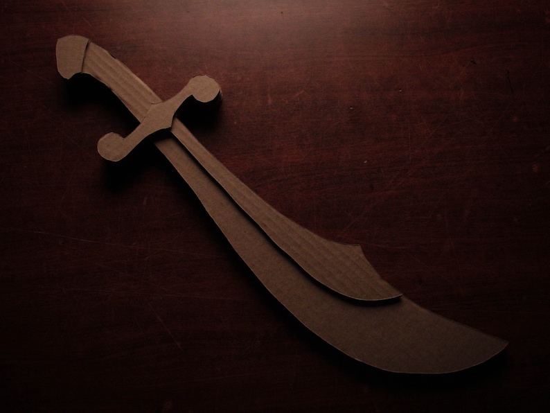 Arabian Knight's Scimitar || PDF Printable Pattern Cardboard Sword ...