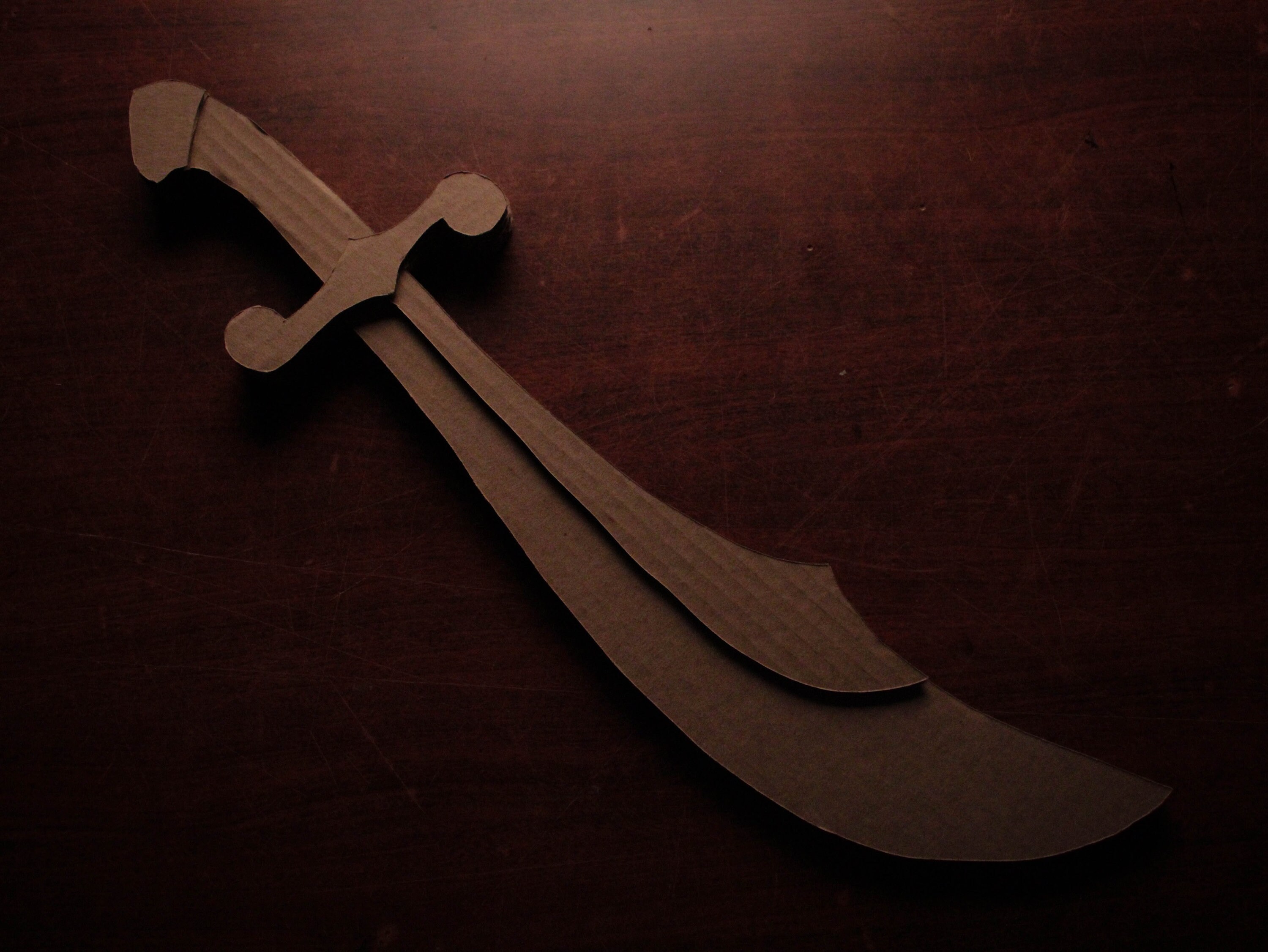 Arabian Knight's Scimitar PDF Printable Pattern Cardboard Sword, Recyle ...