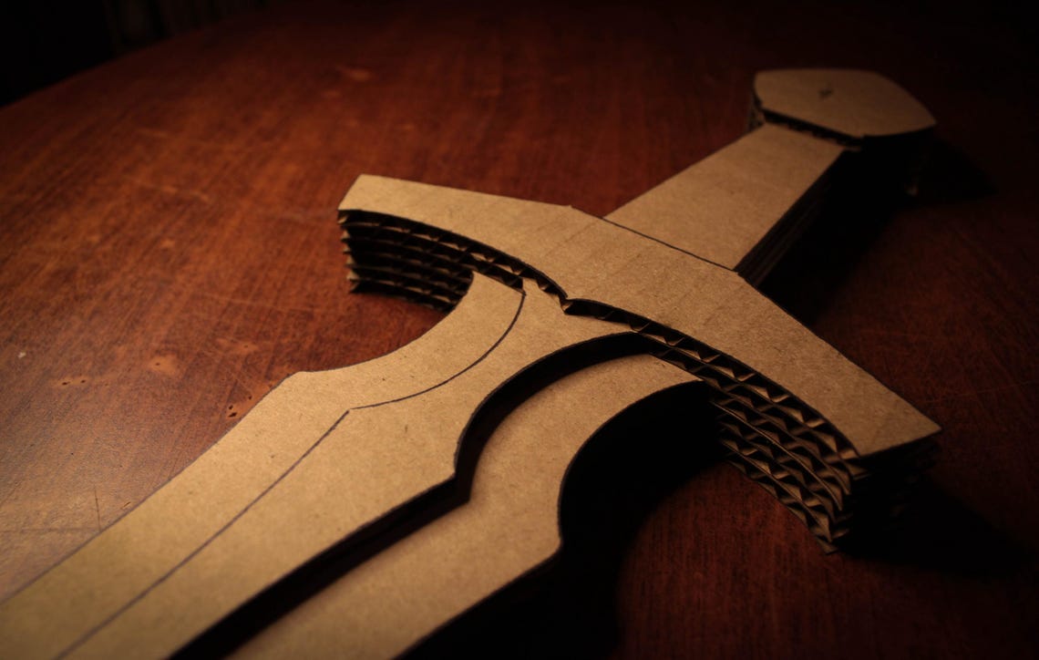 Braveblade || Printable Cardboard Hero Sword PDF Template, DIY Fantasy ...