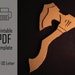 Throwing Hatchet || PDF Printable Pattern Cardboard Axe, Recyle DIY ...