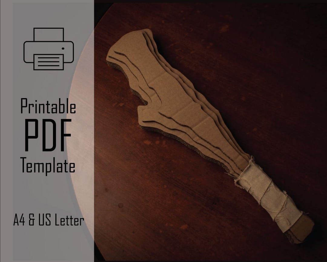 MIGHTY STICK!! || PDF Printable Pattern Cardboard Club, Toy Ogre and ...