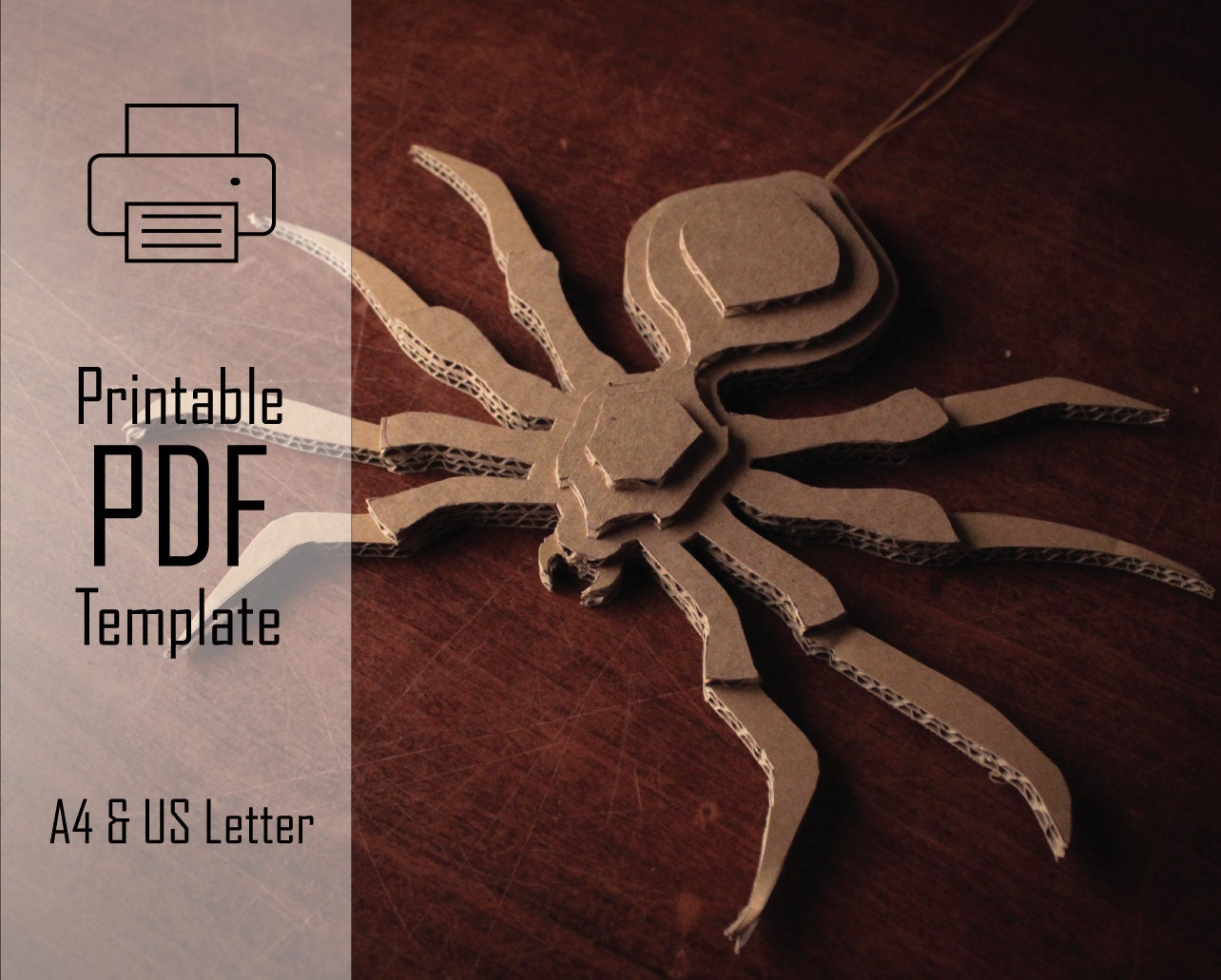 Mr Dangles PDF Printable Pattern Cardboard Spider Hanger - Etsy