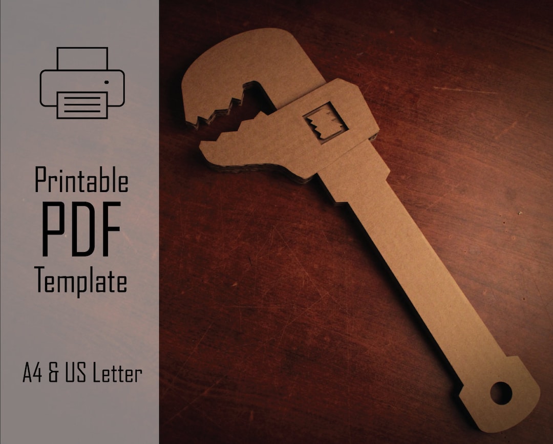 Manic Mechanic Mace || PDF Printable Pattern Cardboard Wrench, Recyle ...