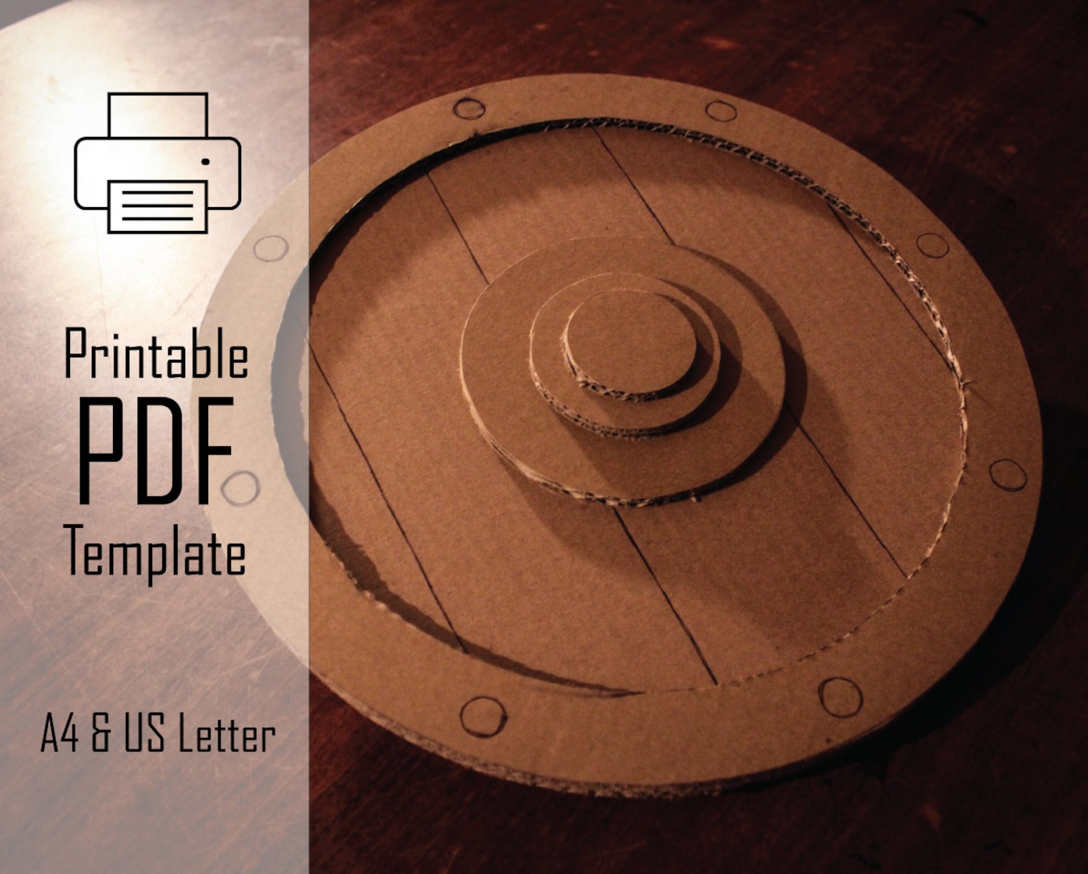 Skjaldborg Viking Shield PDF Printable Pattern Cardboard | Etsy