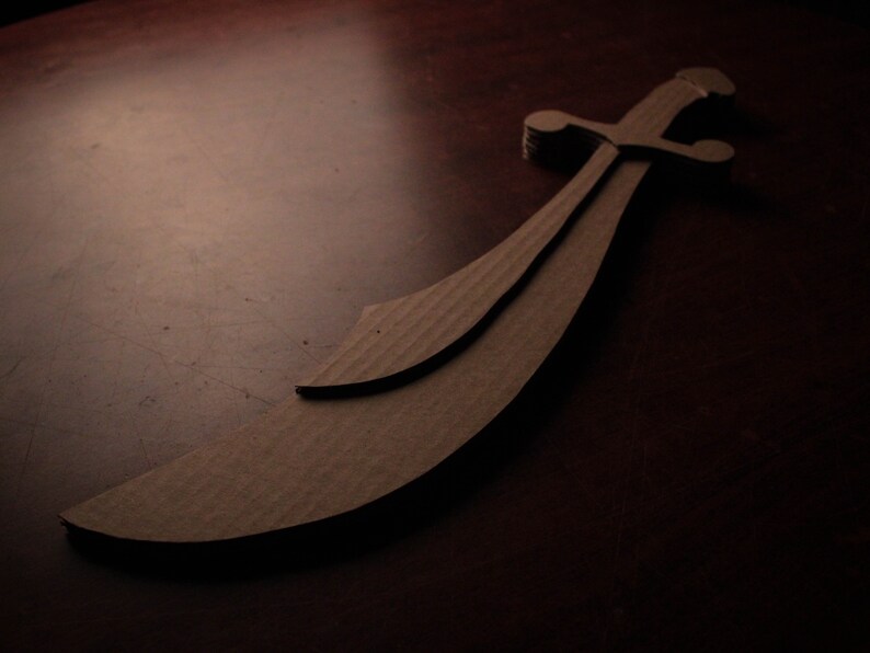 Arabian Knight's Scimitar || PDF Printable Pattern Cardboard Sword ...
