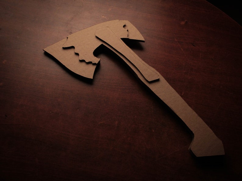 Houndstooth Hatchet PDF Printable Pattern Cardboard Axe, Recyle DIY ...