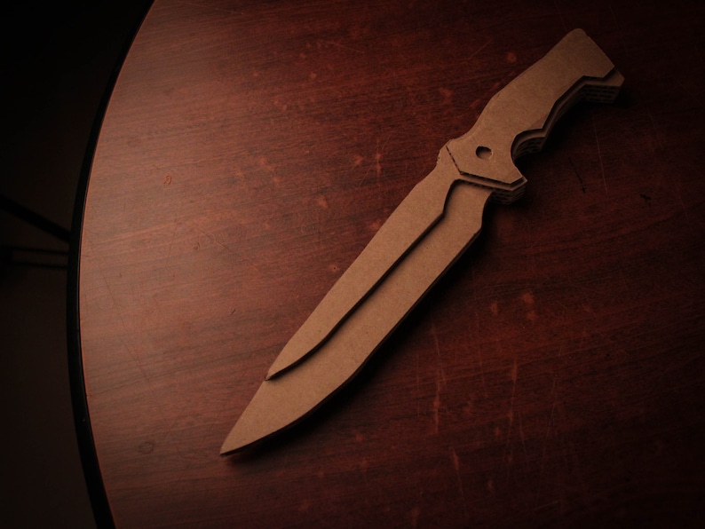 Valortek Knife || PDF Printable Pattern Cardboard Knife, Recyle DIY ...
