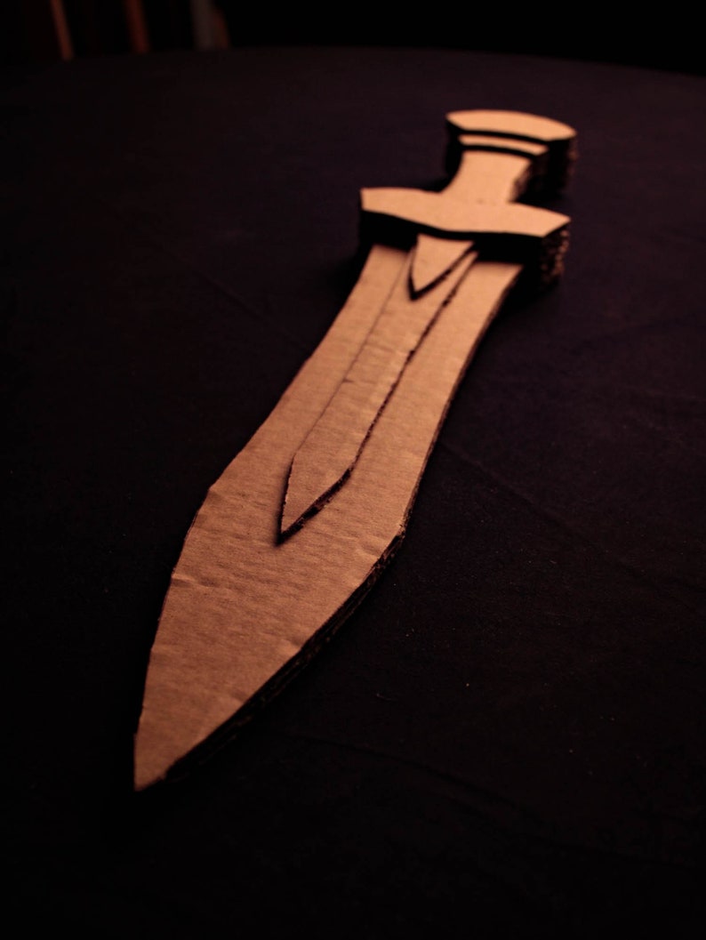 Hydraslayer Xiphos || PDF Printable Pattern Cardboard Sword, Recyle DIY ...