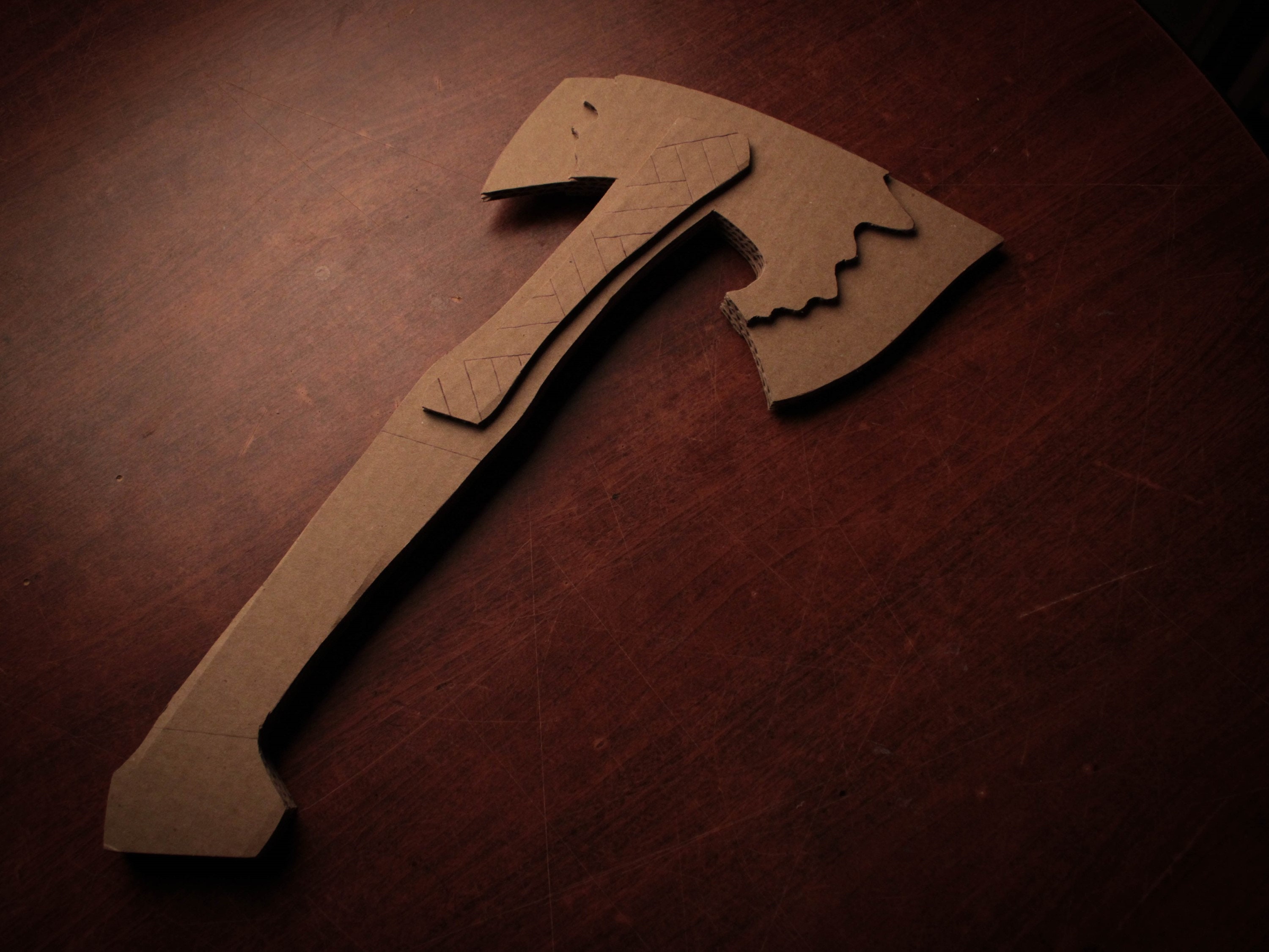 Houndstooth Hatchet || PDF Printable Pattern Cardboard Axe, Recyle DIY ...