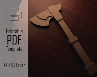 Cardboard Hammer Axe Template: DIY Printable Pattern (PDF) - Etsy