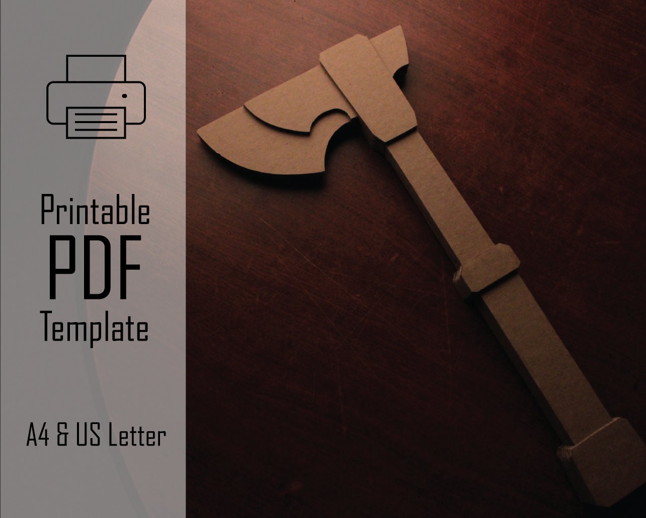 Mountainhead Axe PDF Printable Pattern Cardboard Axe - Etsy
