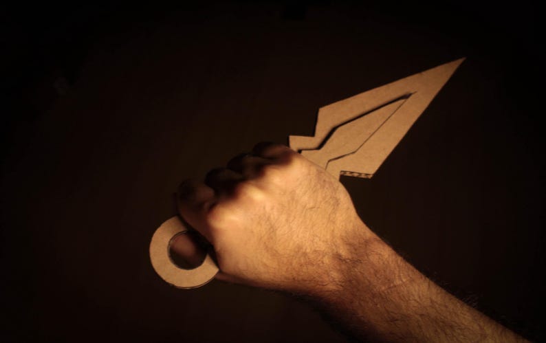 Swiftbolt Kunai || Printable Cardboard Ninja Dagger PDF Pattern, DIY ...