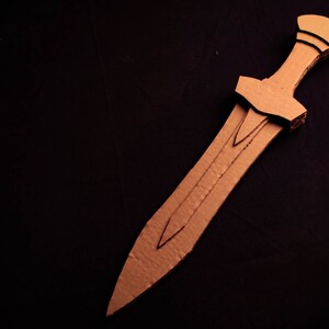 Hydraslayer Xiphos || PDF Printable Pattern Cardboard Sword, Recyle DIY ...