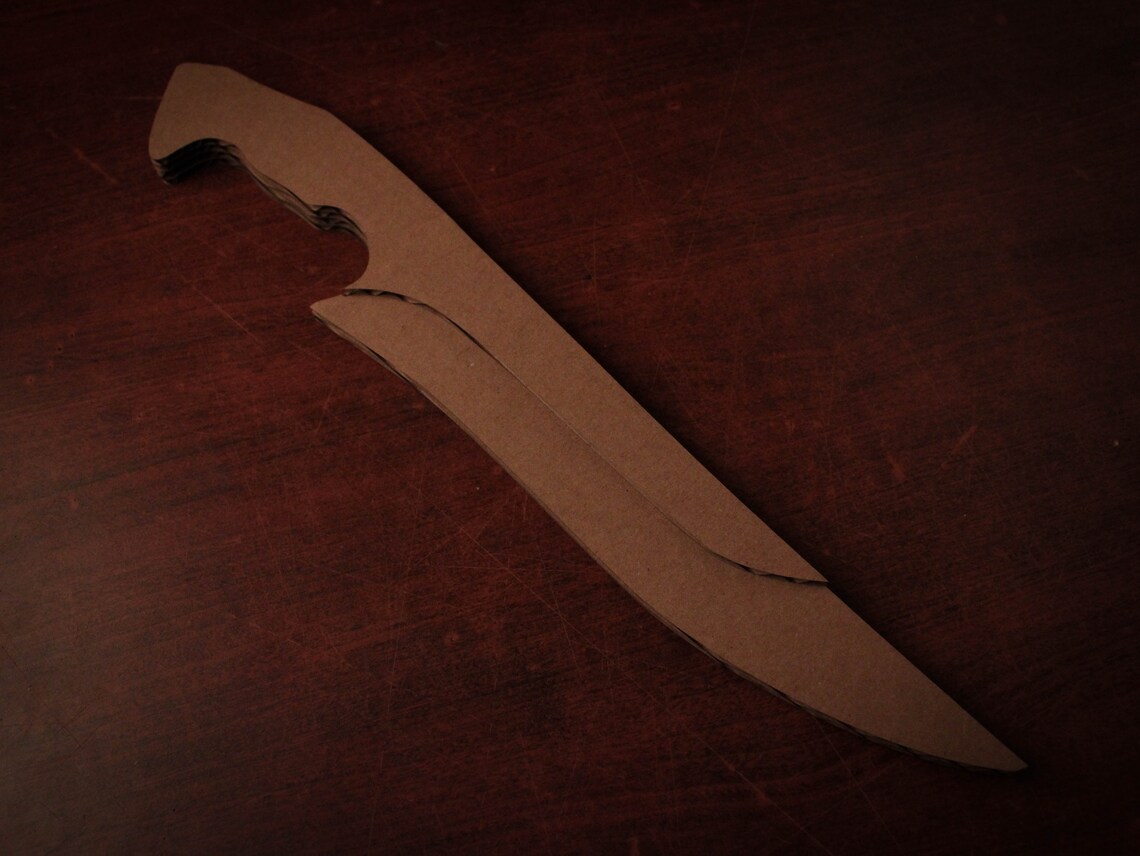 Elvish Shiv || PDF Printable Pattern Cardboard Dagger, Fantasy Elven ...